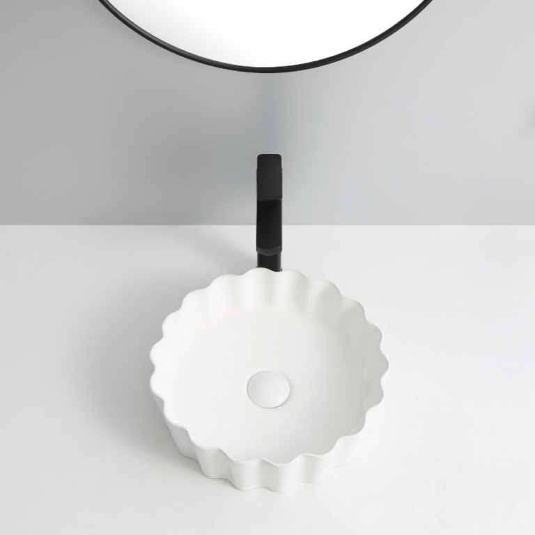 Vanity Basin - Ceramic Flower - Spigot & More