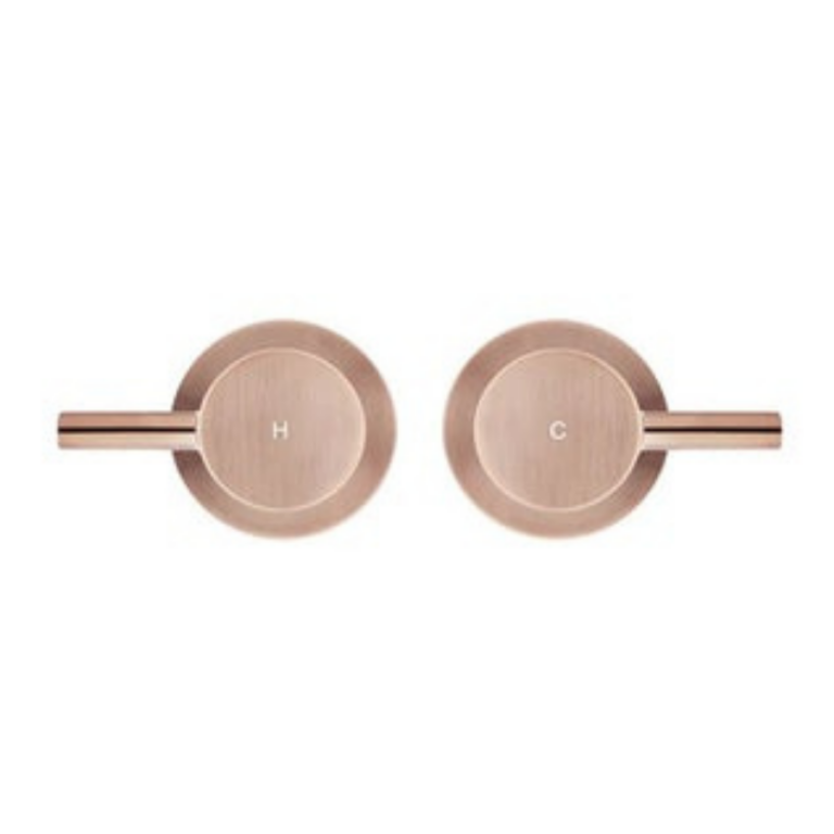 Meir Round Quarter Turn Wall Tops - Elegant Champagne Finish