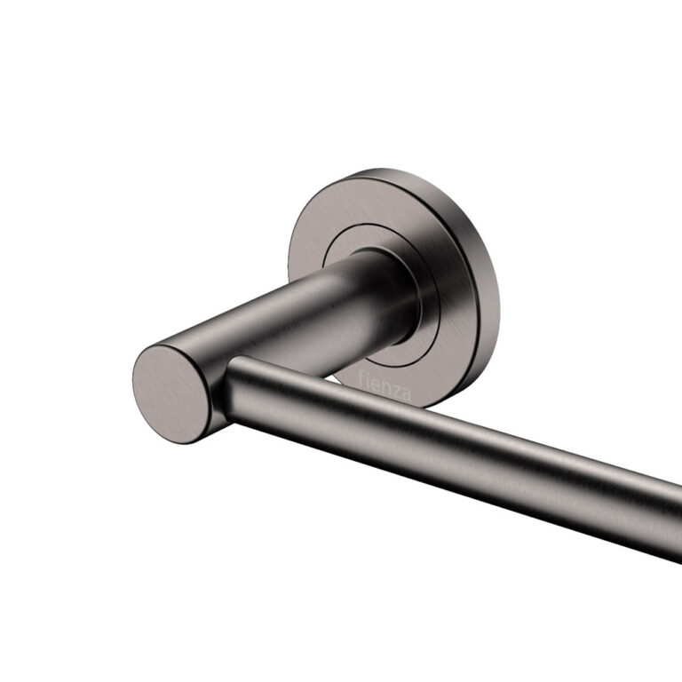 Kaya Single Towel Rail Gun Metal - Stylish Bathroom Fixture