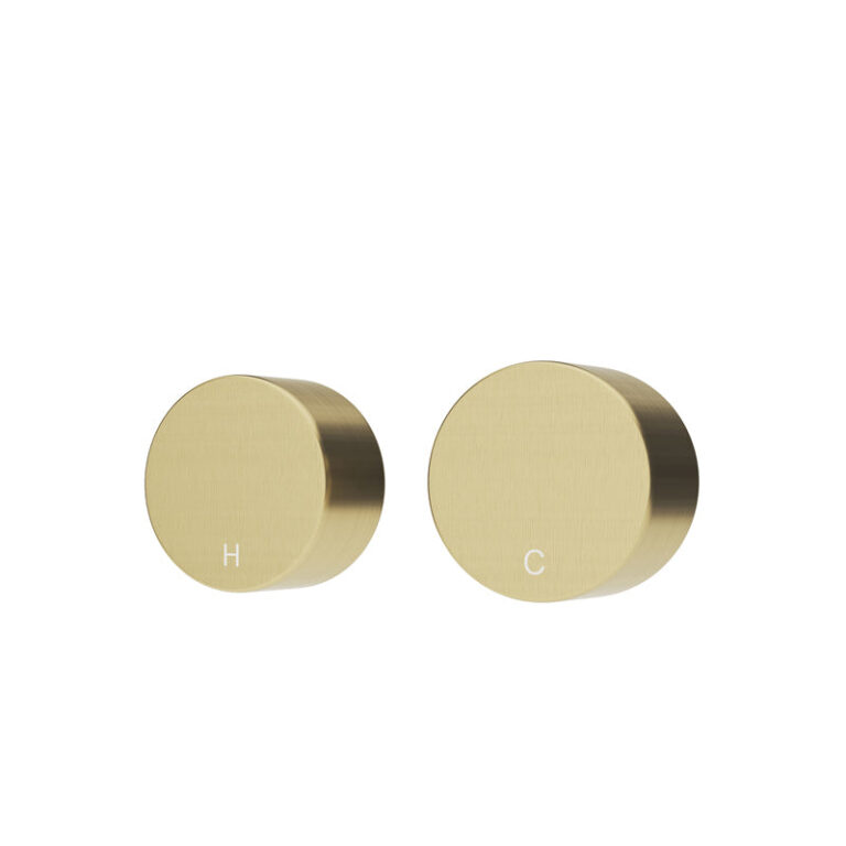 Circular Wall Taps - Luxurious Bronze-Finished Fixtures for Stylish Spaces