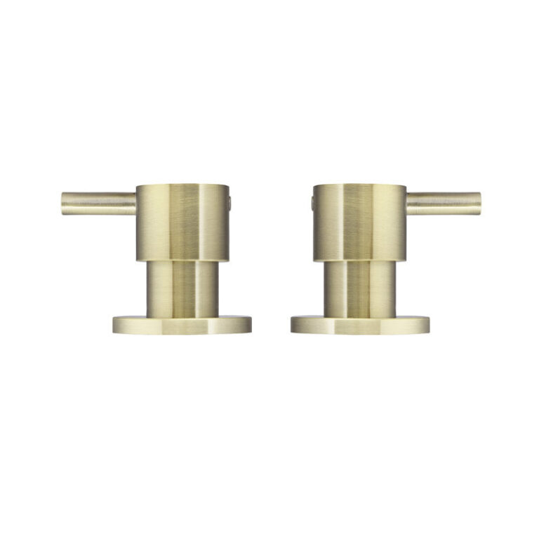 Meir Round Quarter Turn Wall Tops - Elegant Bronze Finish