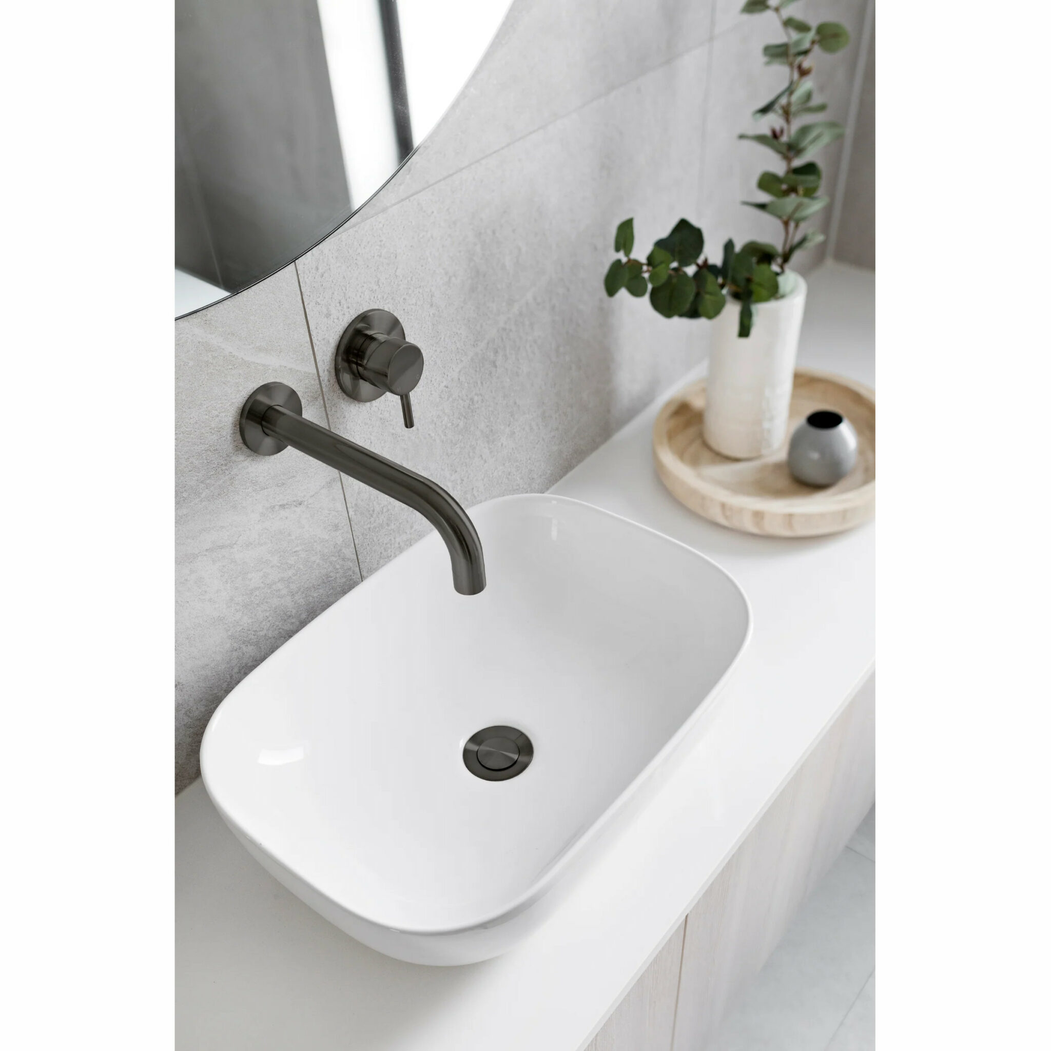 Round Wall Mixer Short Pin-Lever – Modern, Compact Control
